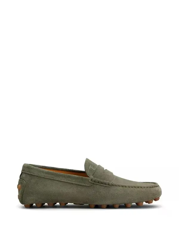 TOD'S Gommino Bubble Suede Loafers - Green