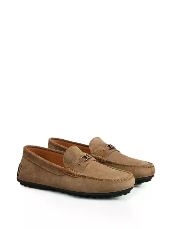 TOD'S City Gommino Loafers In Calfskin Suede - Brown