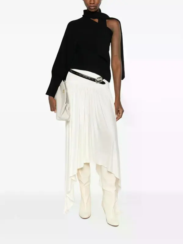 Federica Tosi One-shoulder Sweater And Scarf Set - Black