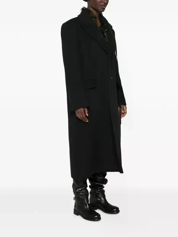 ANN DEMEULEMEESTER Single-breasted Wool Coat