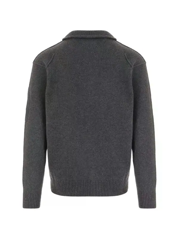 C.P. COMPANY Lens Detail Quarter-zip Sweater