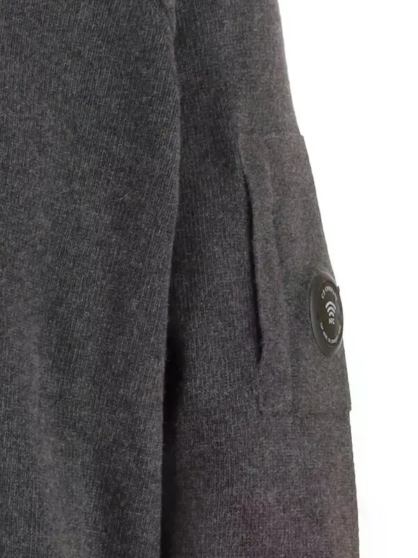 C.P. COMPANY Lens Detail Quarter-zip Sweater