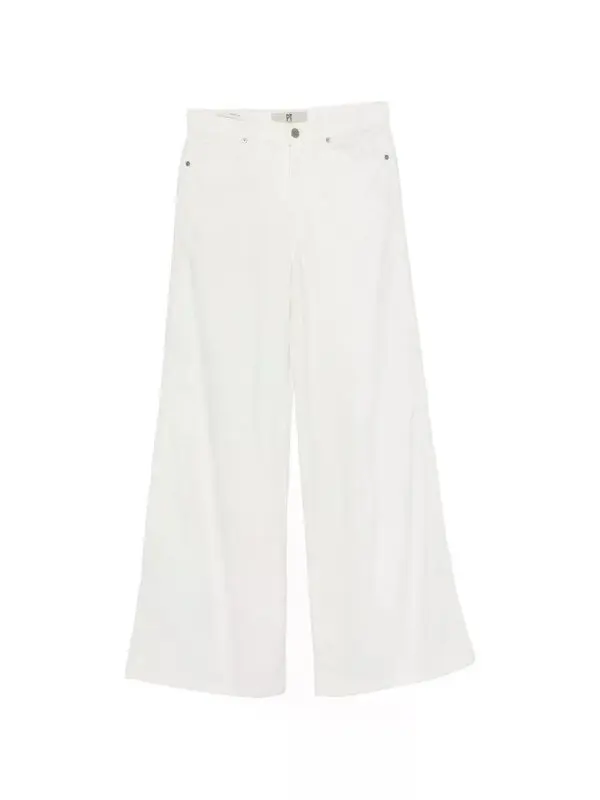 PT TORINO Cyndi Belt-loop Wide-leg Trousers - White
