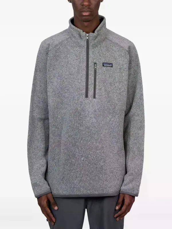 Patagonia Quarter-zip Logo Patch Sweater - Grey