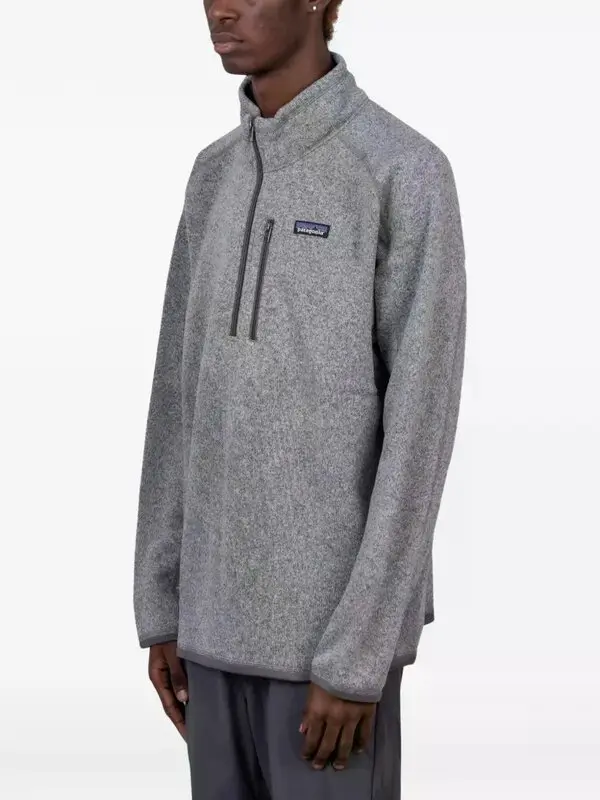 Patagonia Quarter-zip Logo Patch Sweater - Grey