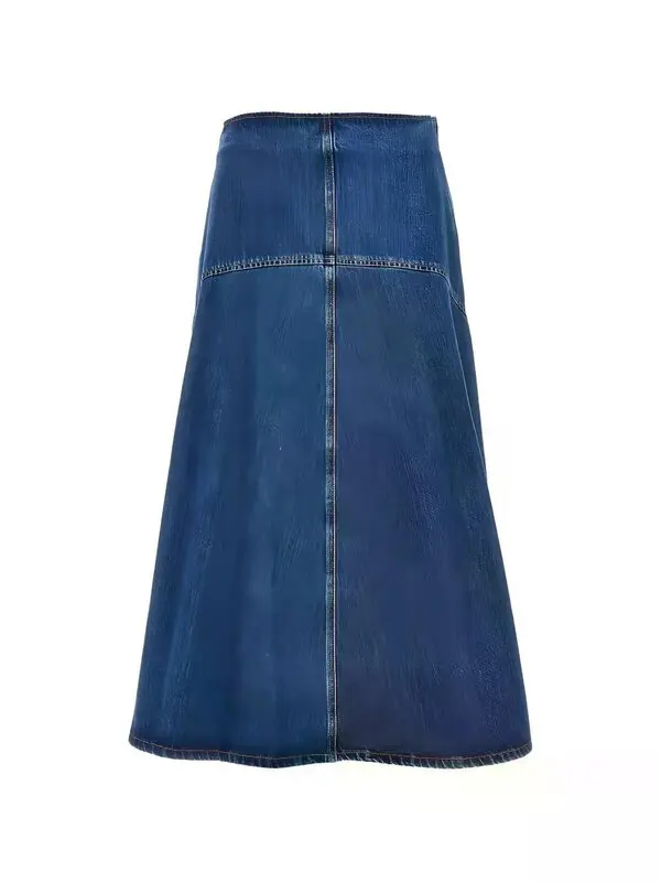 Max Mara Panelled A-line Skirt - Blue