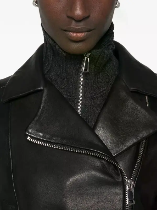 THE JACKIE LEATHERS Layered Leather Jacket