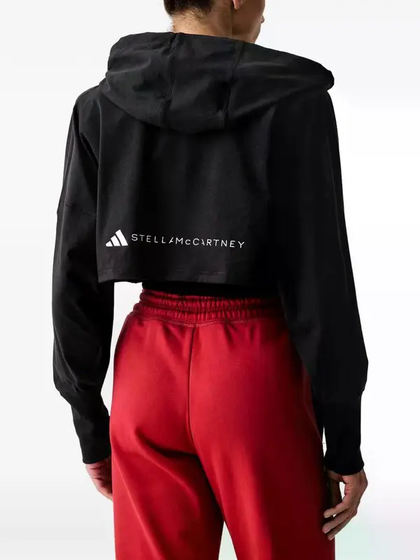 Adidas By Stella McCartney Wrap-style Cropped Hoodie