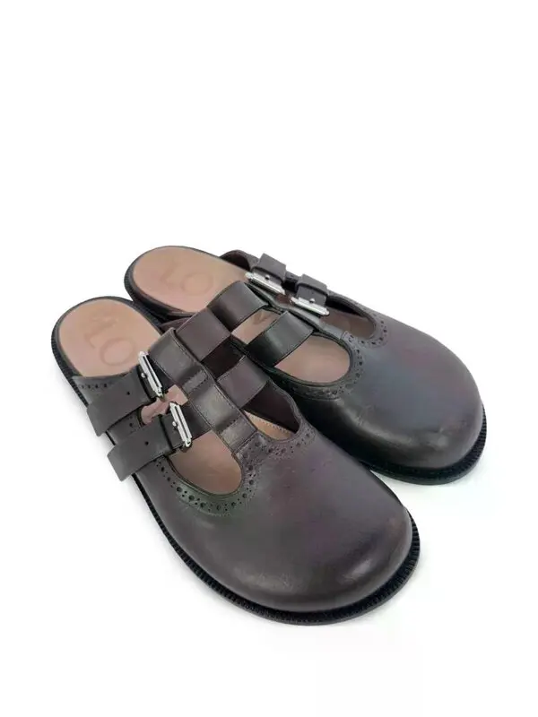Loewe Campo Mary Jane Mules - Brown