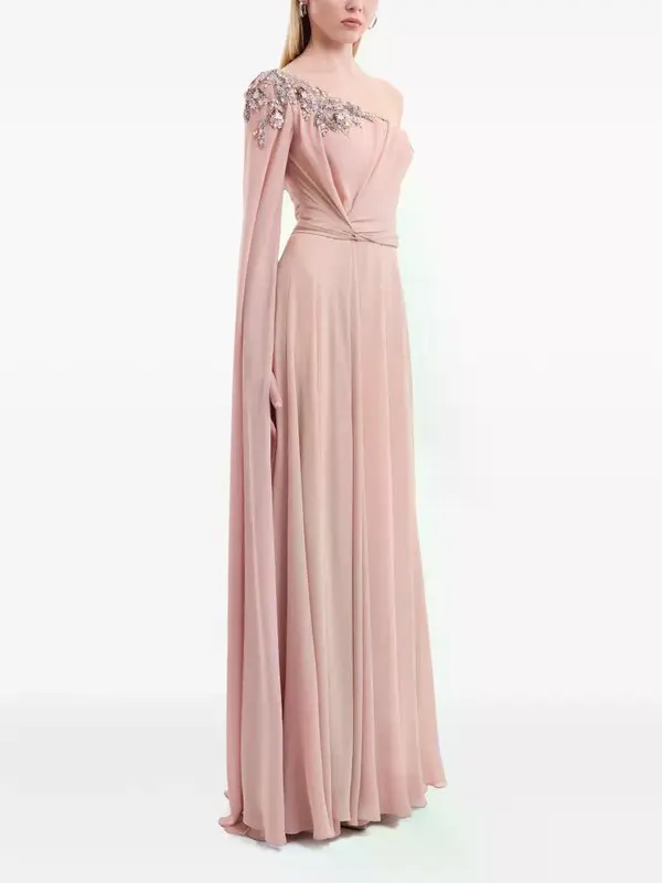 GEMY MAALOUF Embellished Draped Gown