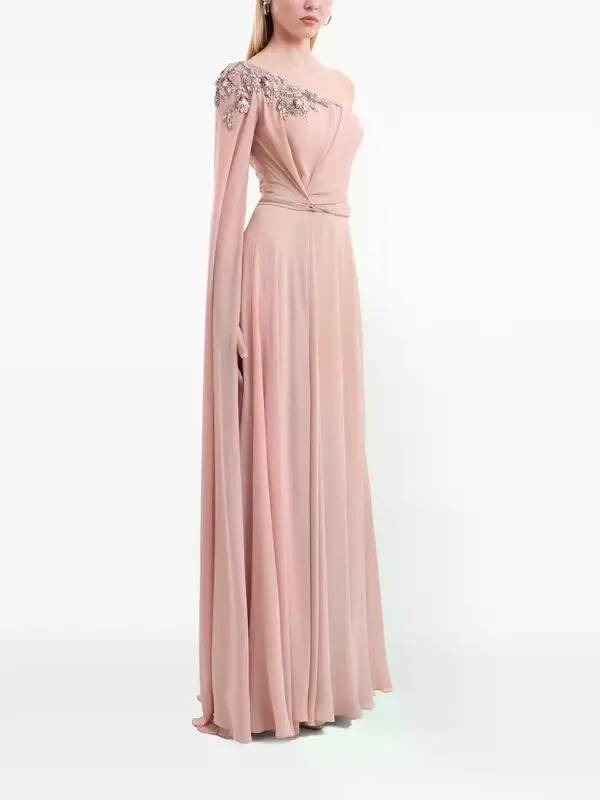 GEMY MAALOUF Embellished Draped Gown