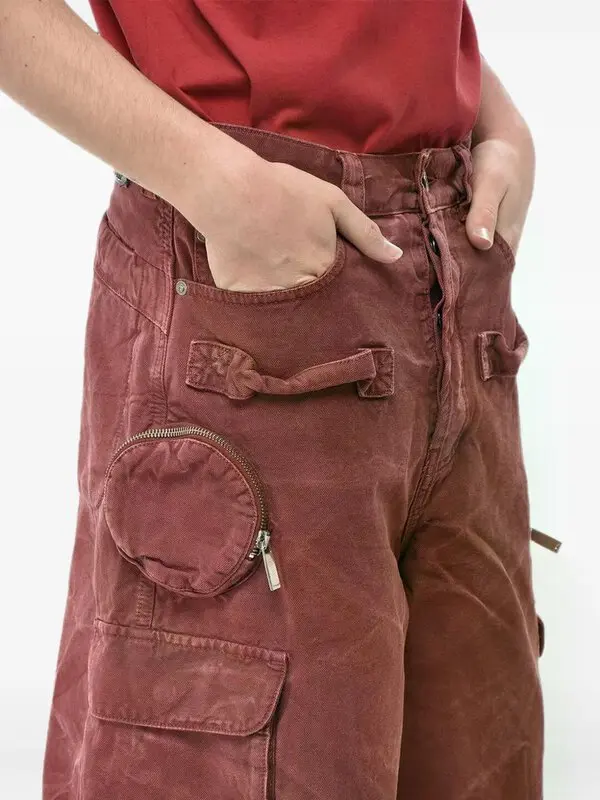 Off-White Multi-pocket Garment-dyed Shorts