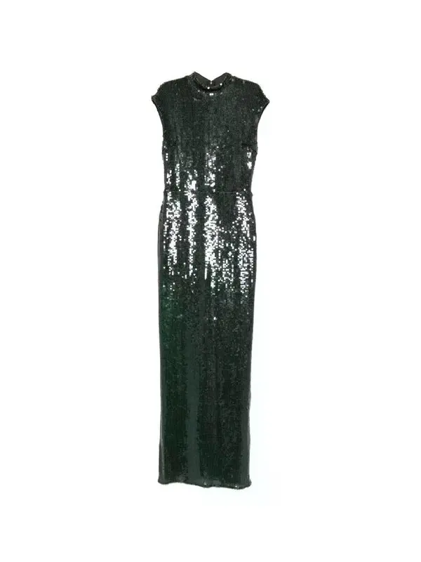ROTATE BY BIRGER CHRISTENSEN Sequin Embellished Mock Neck Maxi Dress