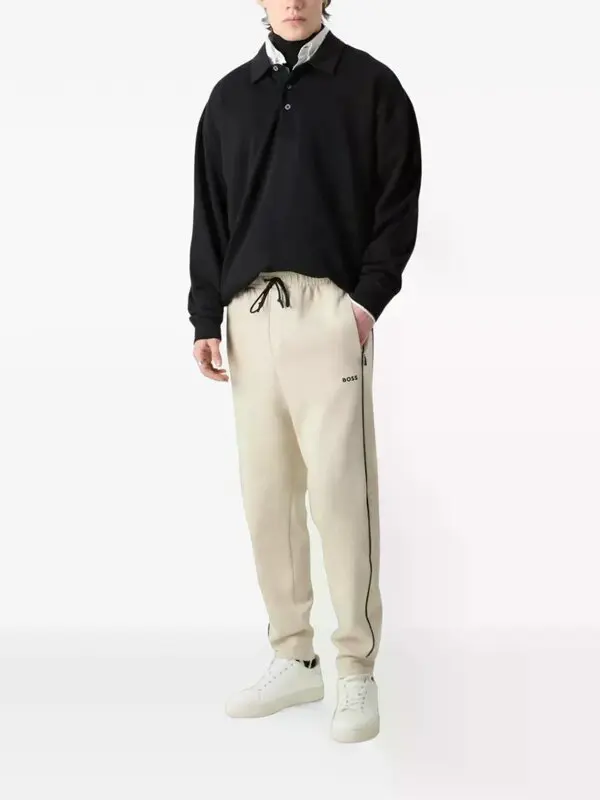 BOSS Drawstring-waist Track Pants - Neutrals
