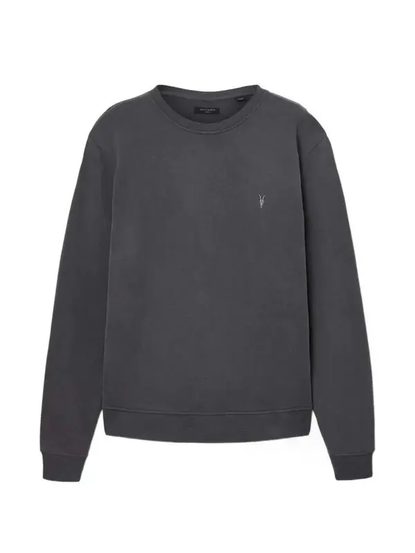 ALLSAINTS Logo Embroidered Crew Neck Sweater - Grey