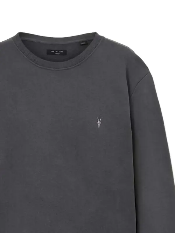 ALLSAINTS Logo Embroidered Crew Neck Sweater - Grey