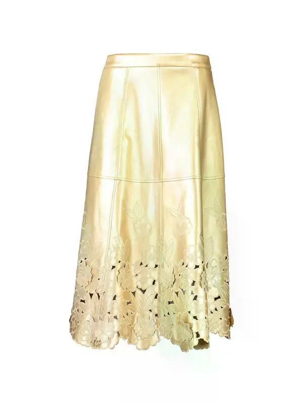 CHRISTY LYNN Bobbi Laser-cut Midi Skirt