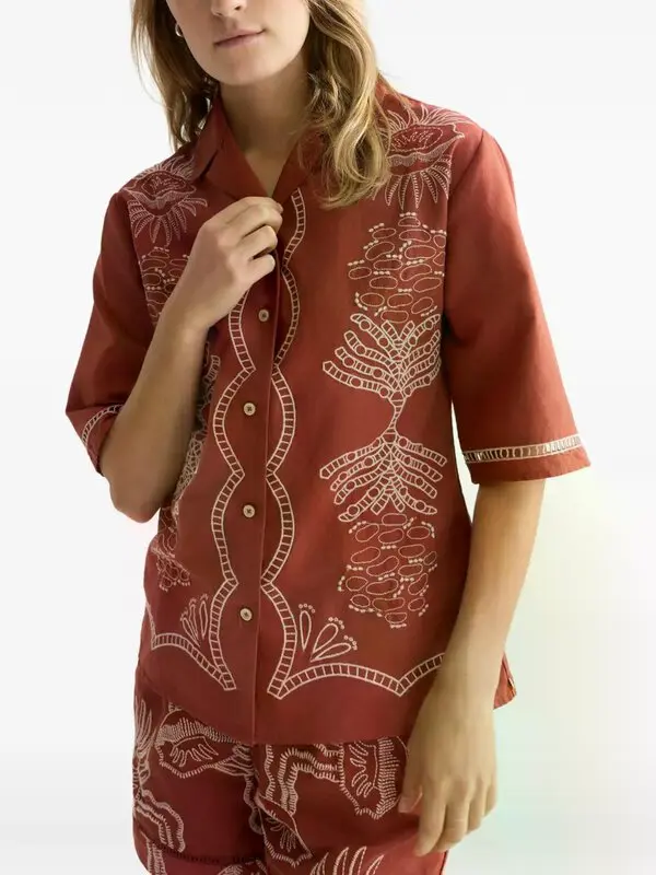 Scotch & Soda Embroidered Short-sleeve Shirt