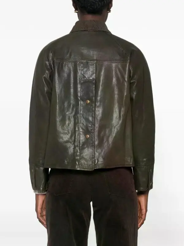 THE JACKIE LEATHERS Leather Zip-up Jacket