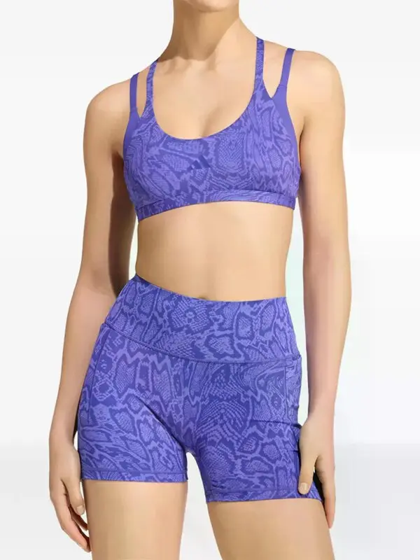 Adidas Optime Snake-print Sports Bra - Purple