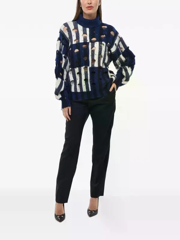 Off-White Shibori Distressed Sweater - Blue