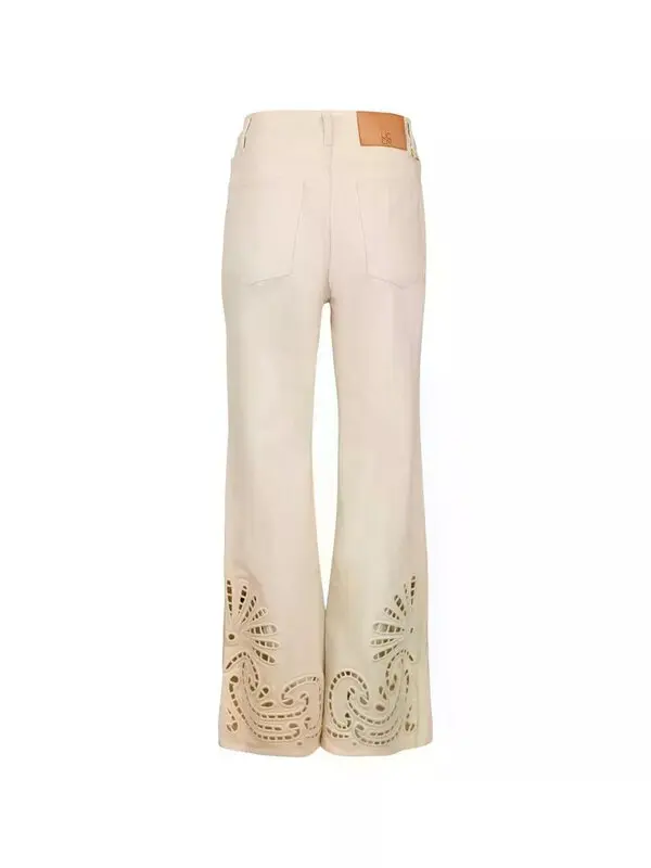 Ulla Johnson Lou Embroidered Flared Jeans
