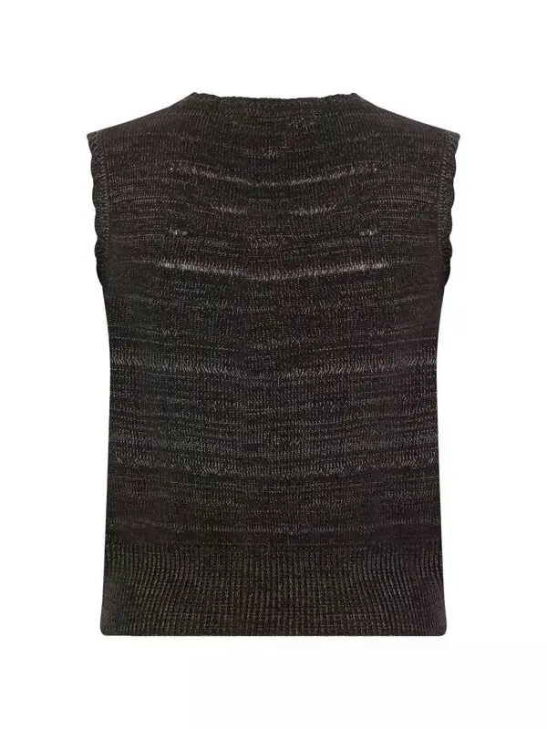 VIVIENNE WESTWOOD Orb Embroidered Distressed Sweater Vest