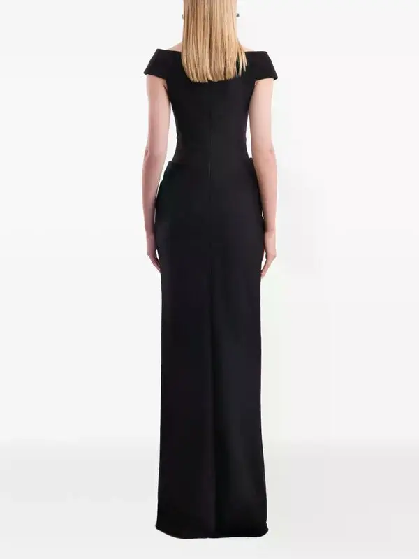 GEMY MAALOUF Off-shoulder Floral Embellished Maxi Dress