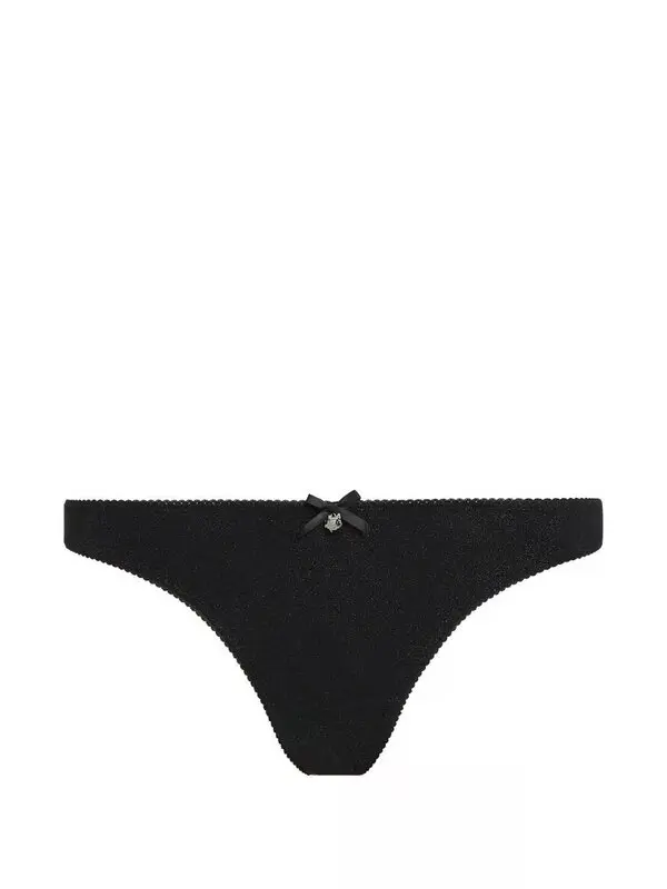 Karl Lagerfeld Ikon Glitter Thong - Black