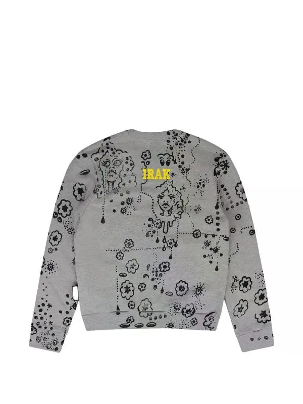 DENIM TEARS X Irak Tears Graphic-print Sweatshirt - Grey