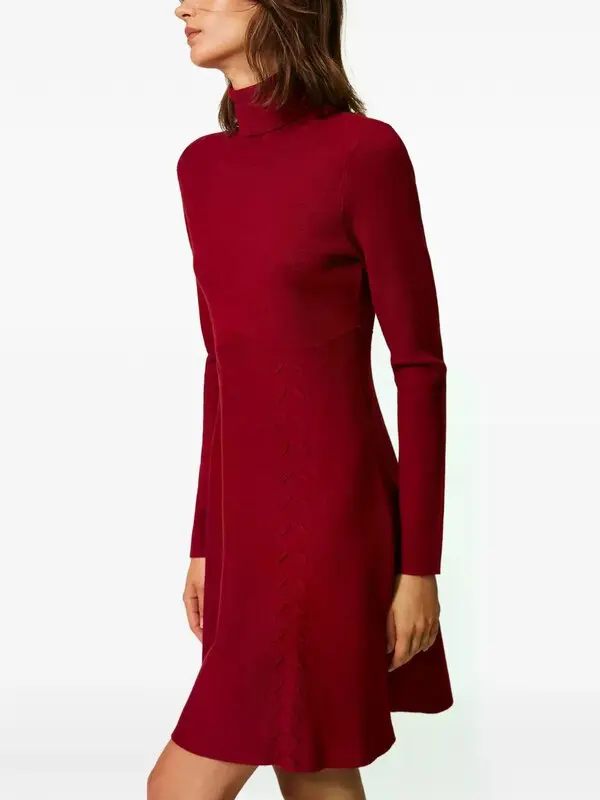 TWINSET Short Knit Dress With Turtleneck