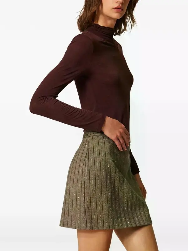 TWINSET Turtleneck Top With Draping