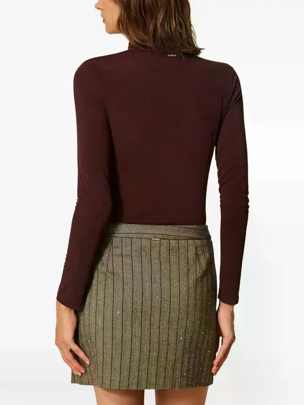 TWINSET Turtleneck Top With Draping