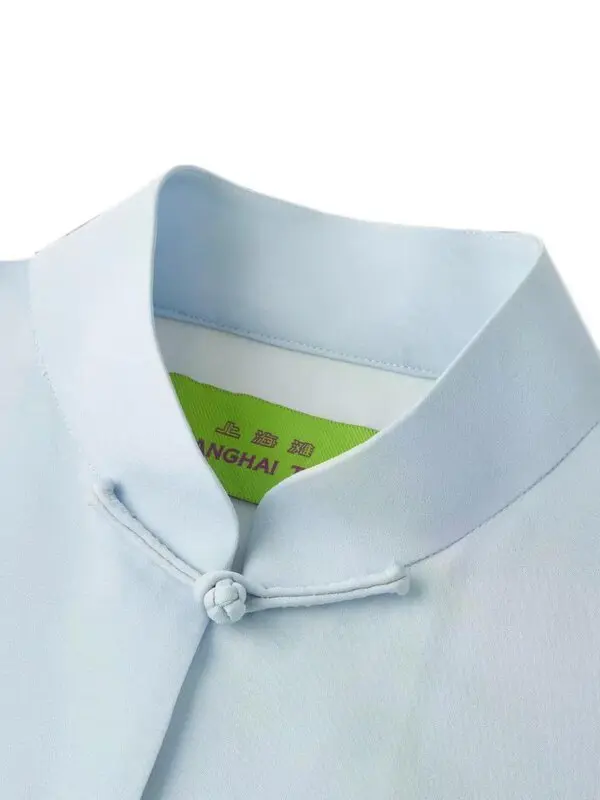 Shanghai Tang Frog-button Belted Shirt Dress