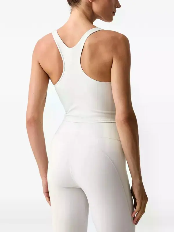 Adidas By Stella McCartney Logo-print Racerback Cropped Tank Top