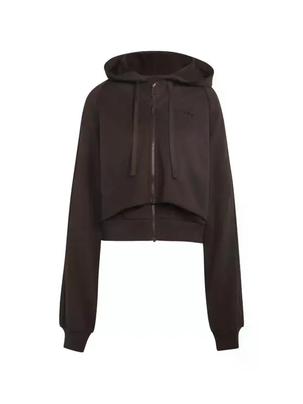 Adidas Cropped Layered-effect Hoodie