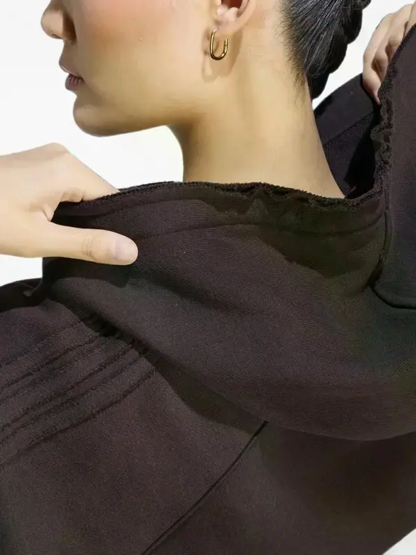 Adidas Cropped Layered-effect Hoodie