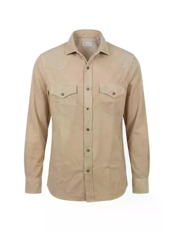 Brunello Cucinelli Western-style Button-down Shirt - Neutrals