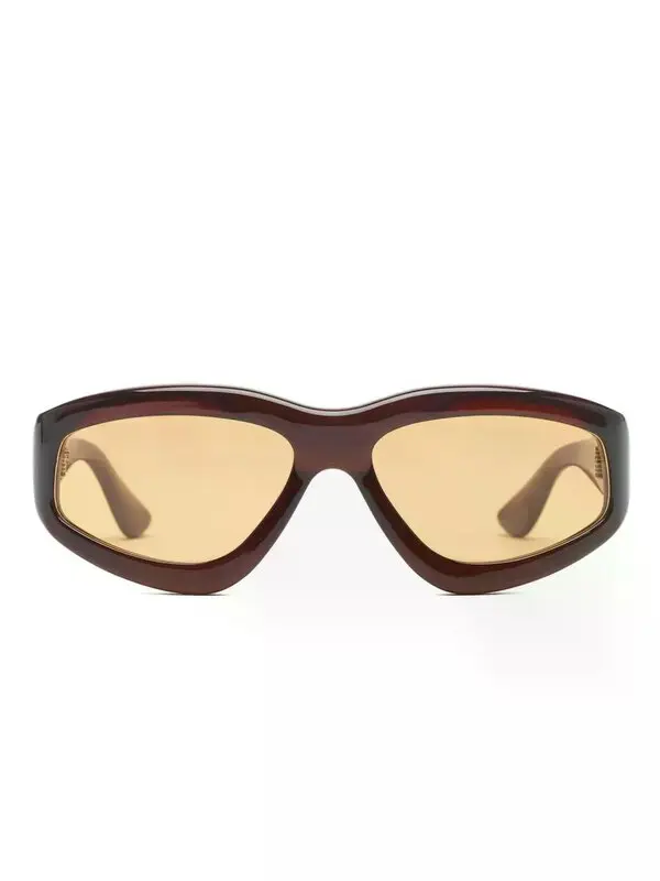 PORT TANGER Geometric Amber Sunglasses - Brown