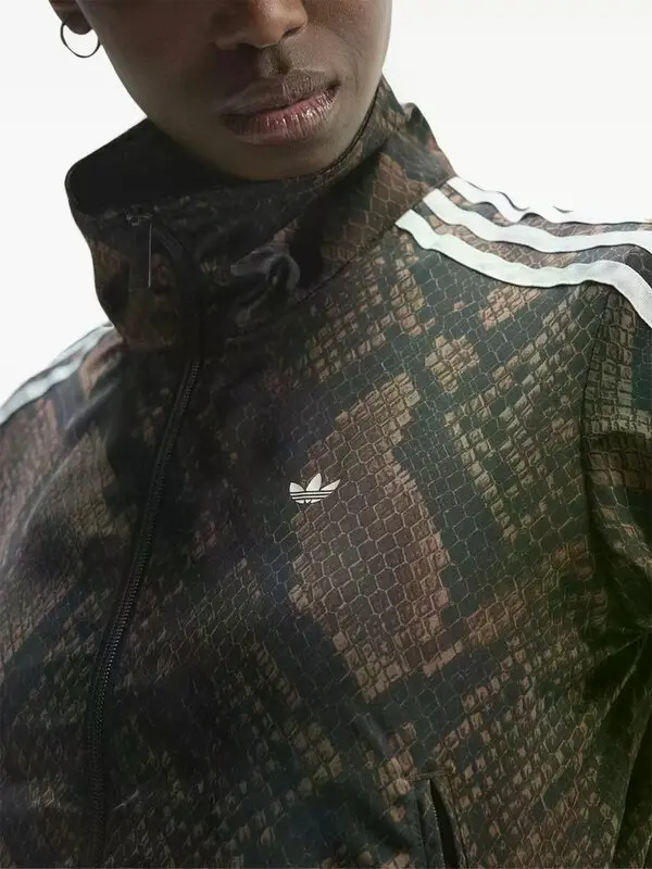 Adidas Satin Snake Print Firebird Track Jacket