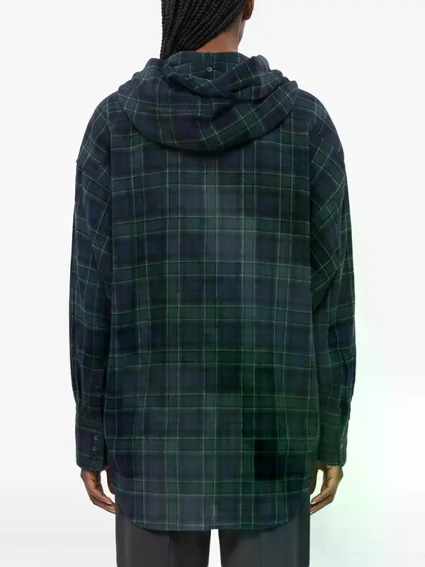 DARKPARK Check Pattern Ring Detail Shirt
