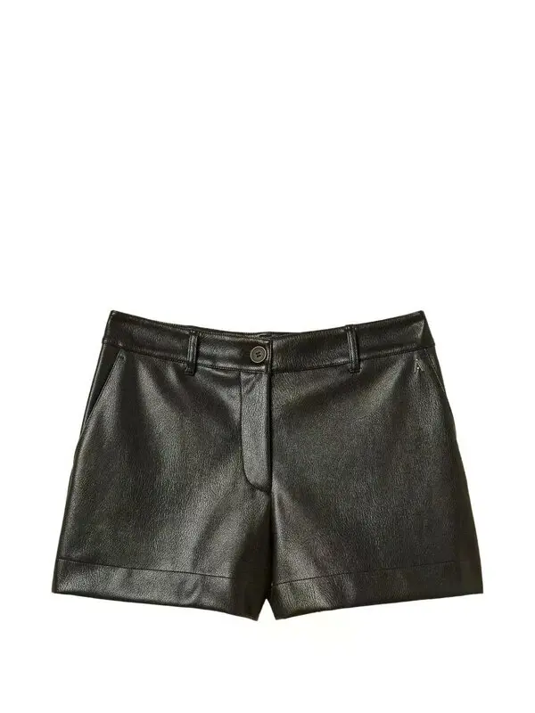 TWINSET Faux-leather Shorts - Black