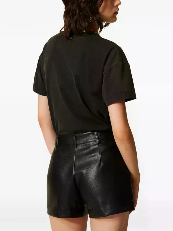 TWINSET Faux-leather Shorts