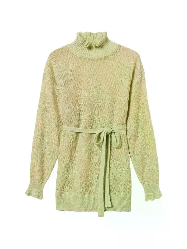 TWINSET Jacquard Alpaca Blend Maxi Jumper
