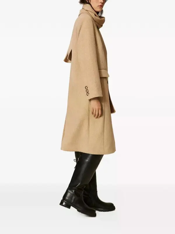 TWINSET Velour Wool Cloth Coat