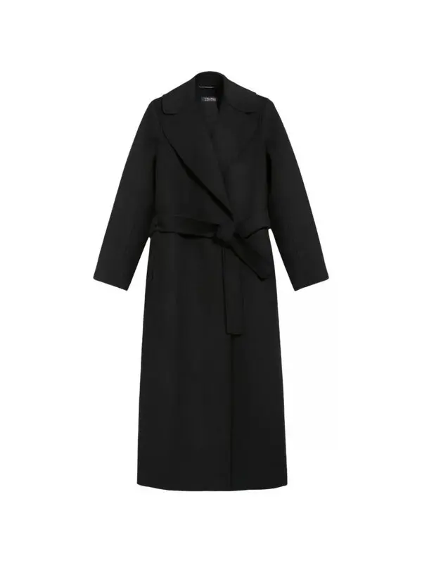 Max Mara Poldo Belted Wrap Coat - Black
