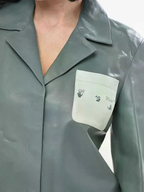 Off-White Logo-print Leather Shirt