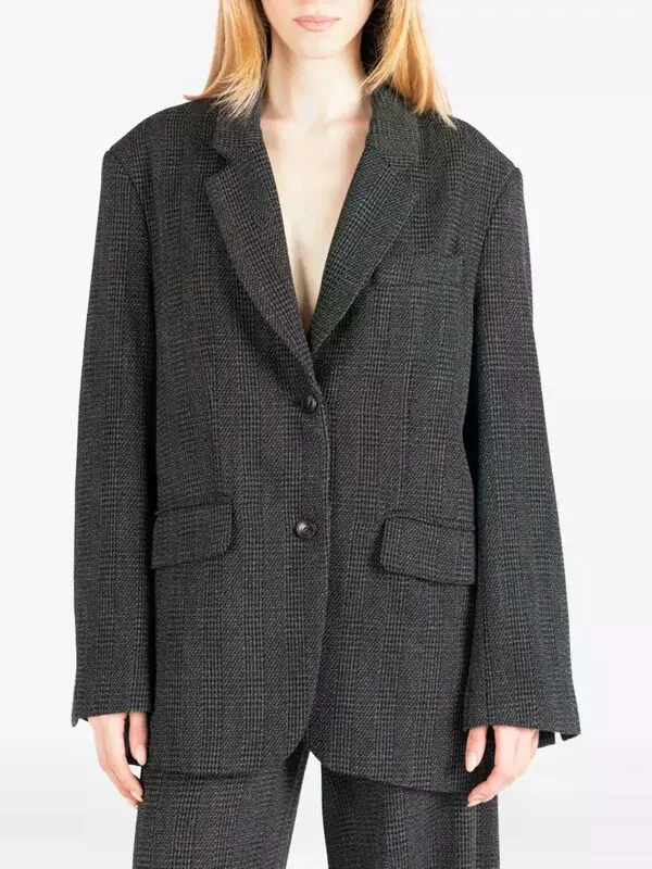 SOCIETE ANONYME Berry Checked Wool Jacket