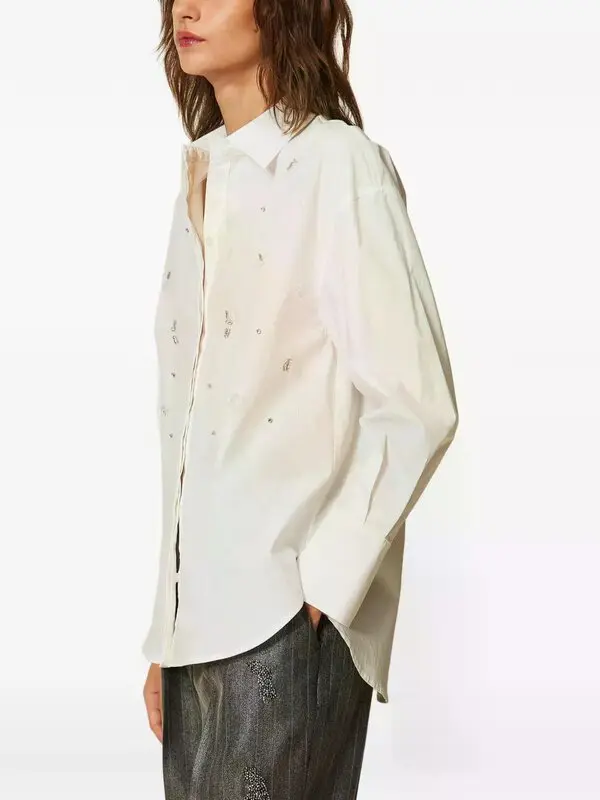 TWINSET Poplin Shirt With Embroidery