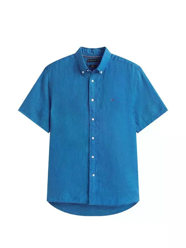 Tommy Hilfiger Pigment-dyed Linen Shirt - Blue